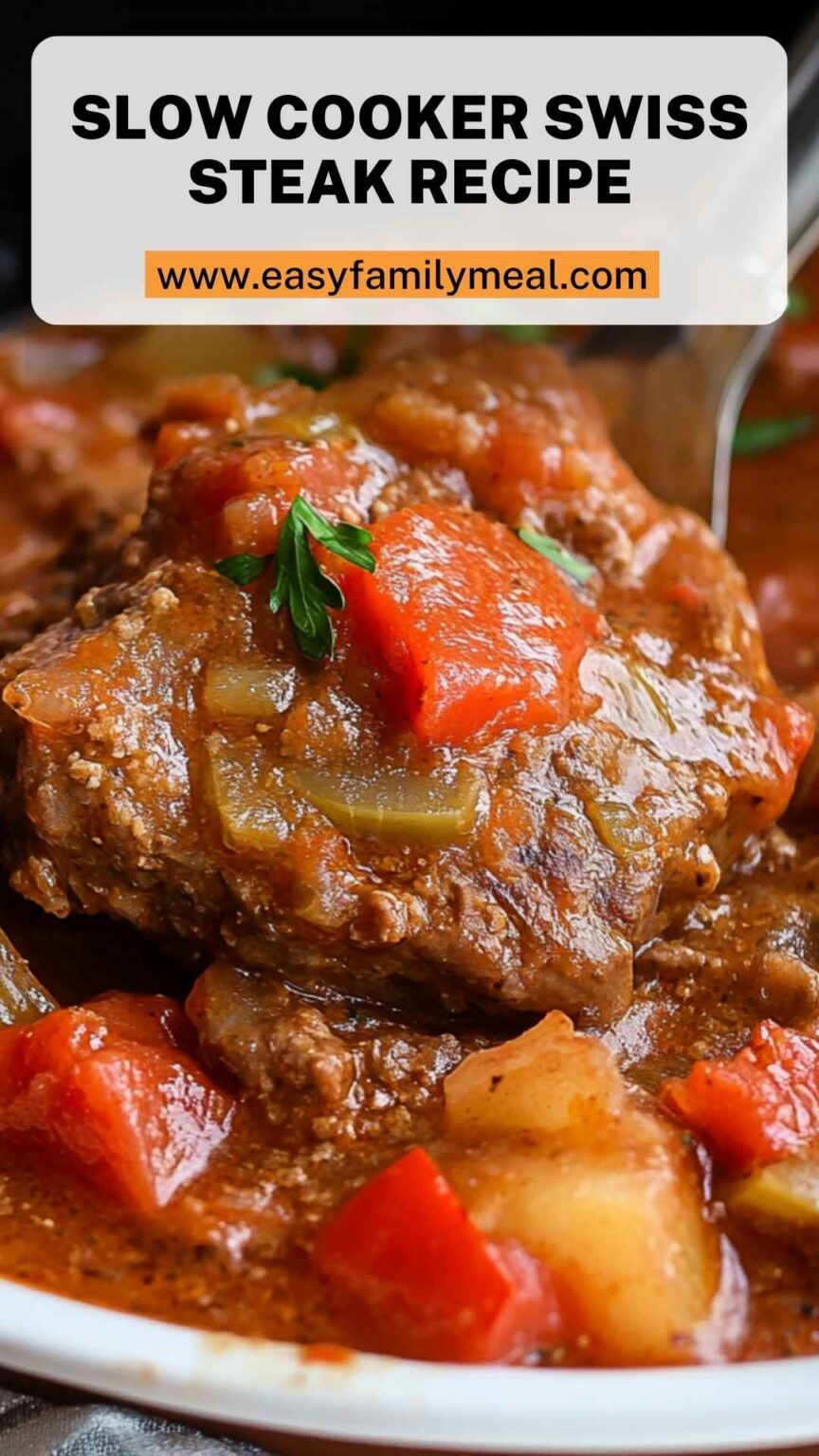 Slow Cooker Swiss Steak Recipe- Easy Family Meal
