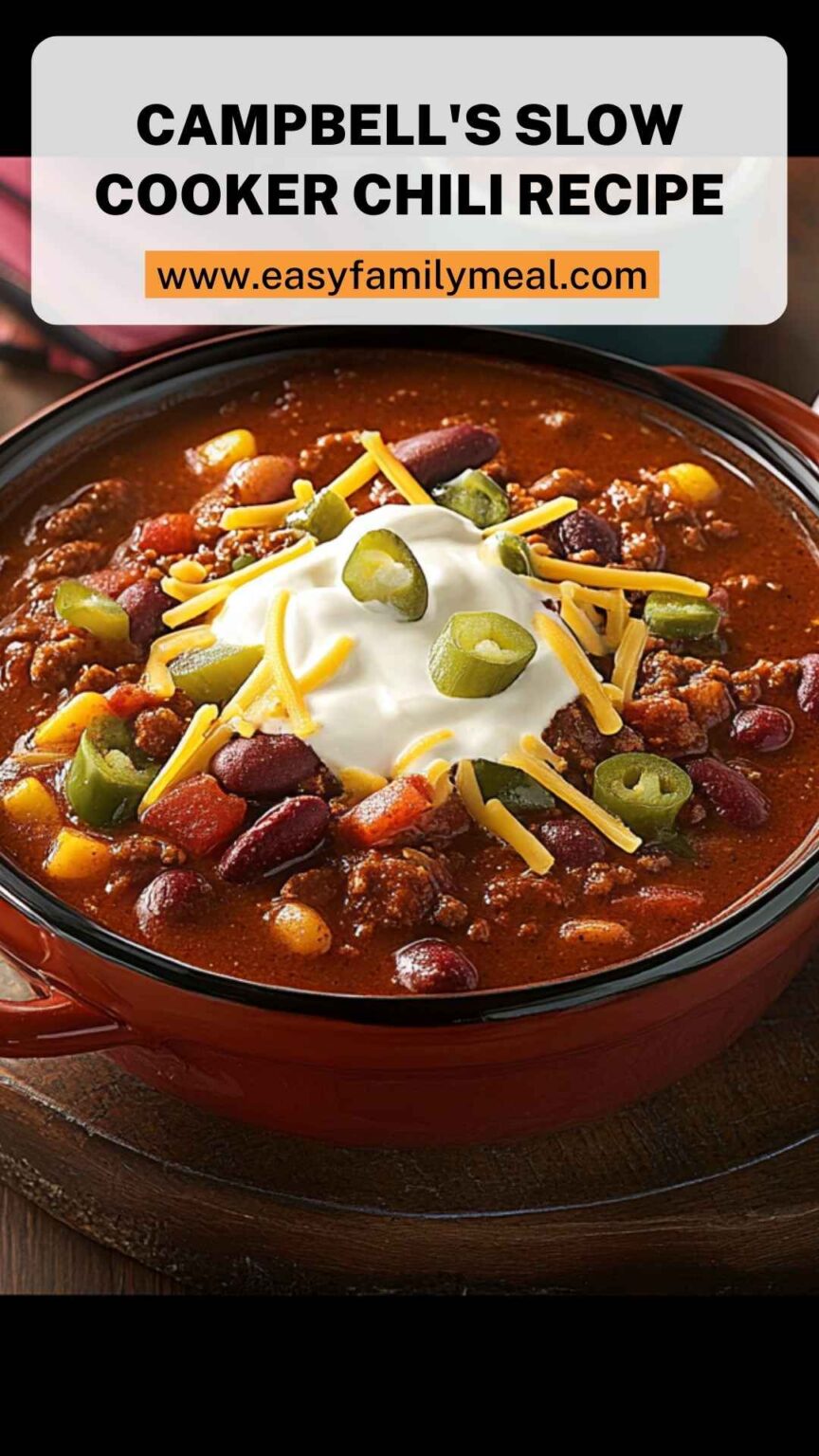 Campbell's Slow Cooker Chili Recipe - Easy Family Meal