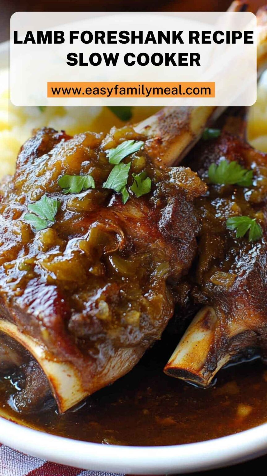 Lamb Foreshank Recipe Slow Cooker - Easy Family Meal