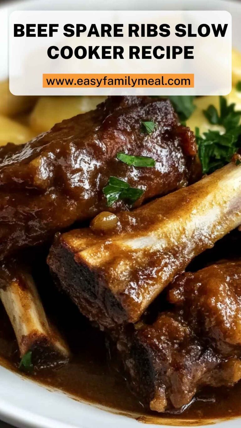 Beef Spare Ribs Slow Cooker Recipe - Easy Family Meal