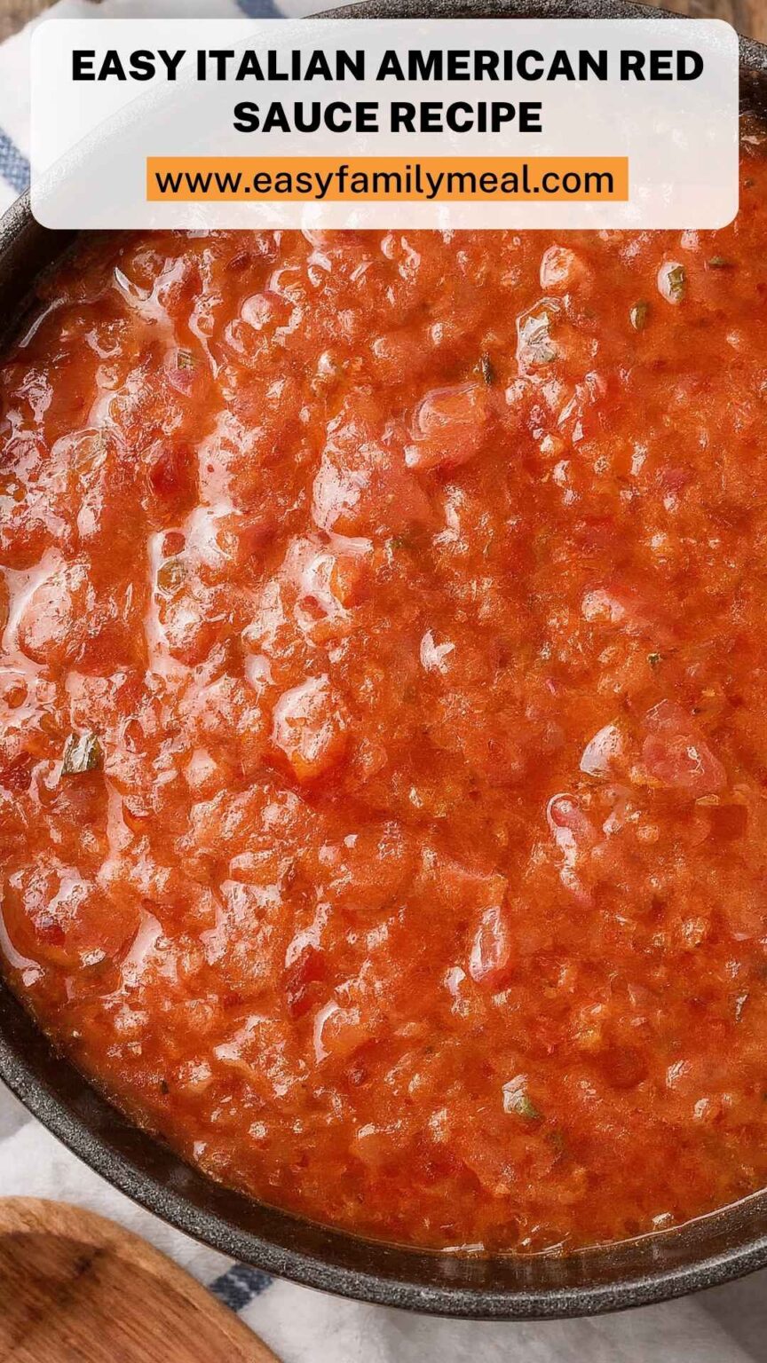 Easy Italian American Red Sauce Recipe - Easy Family Meal