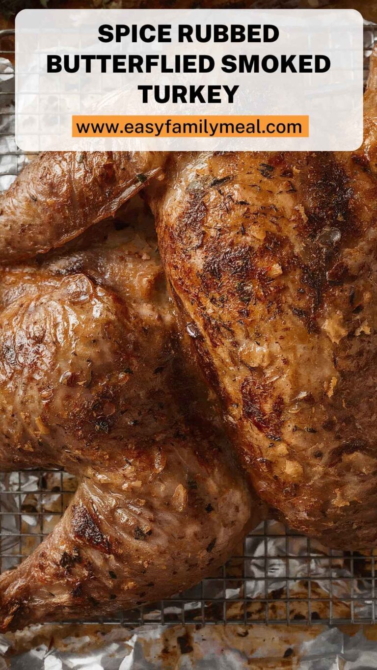 Spice Rubbed Butterflied Smoked Turkey - Easy Family Meal